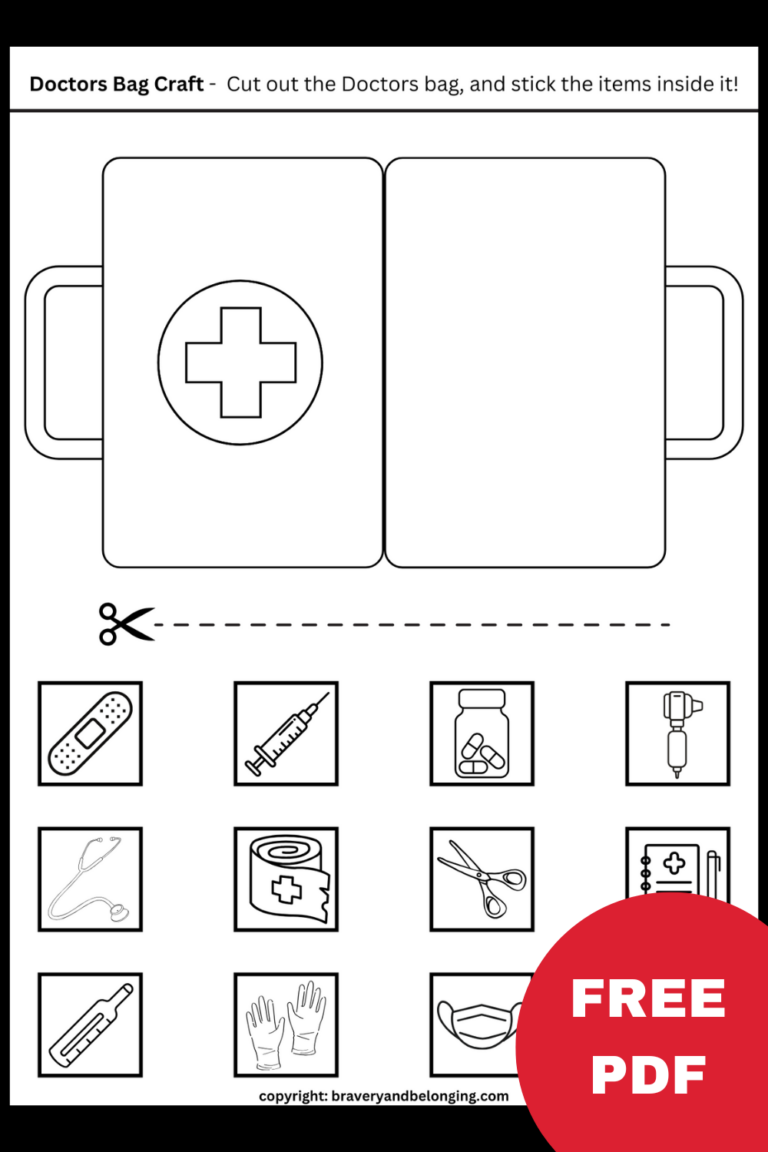 Community Helpers Doctor Bag Craft [Free Printable]