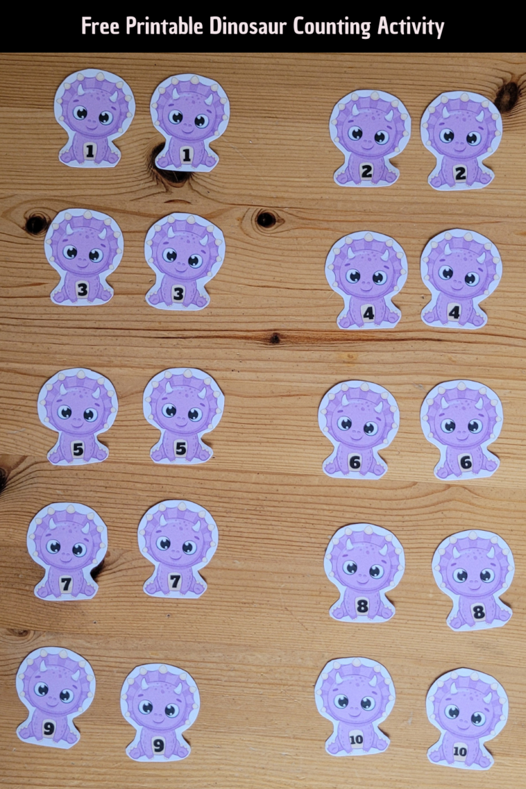Free Printable Dinosaur Counting Activity