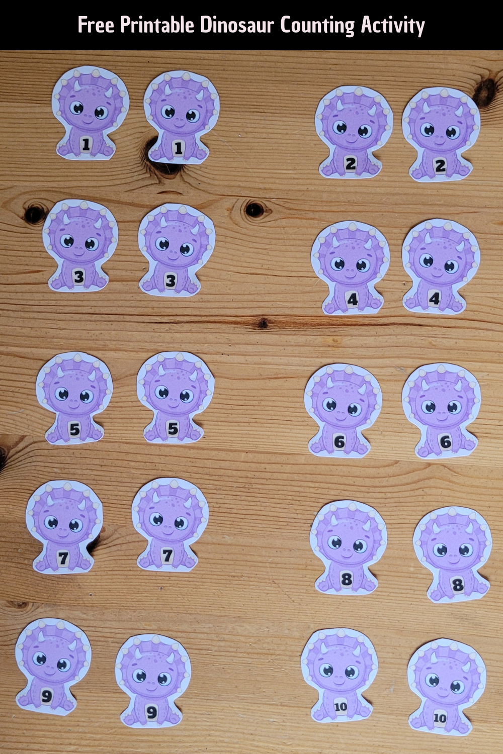 Free Printable Dinosaur Counting Activity