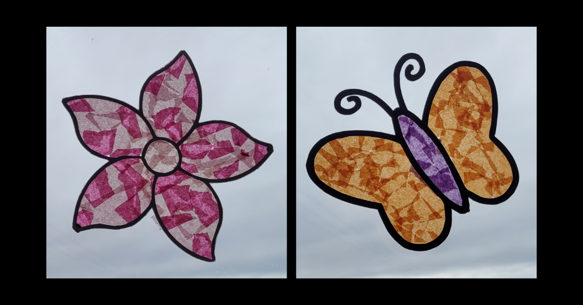 Spring Suncatcher Crafts for Kids [with Free Printable Template]