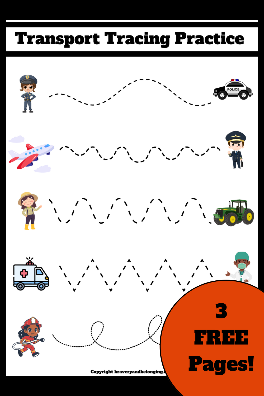 Transportation Preschool Worksheets