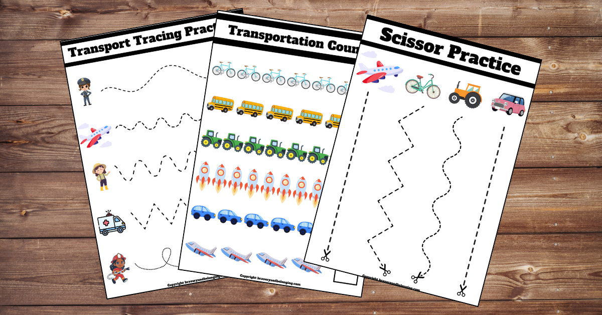 Transportation Preschool Worksheets