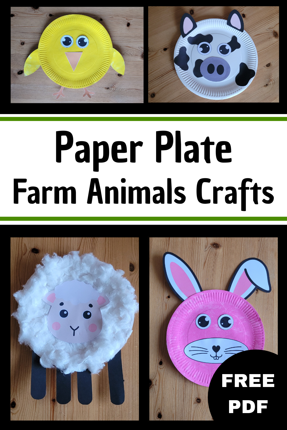 Farm Animals Paper Plate Crafts for Kids [With FREE Templates]