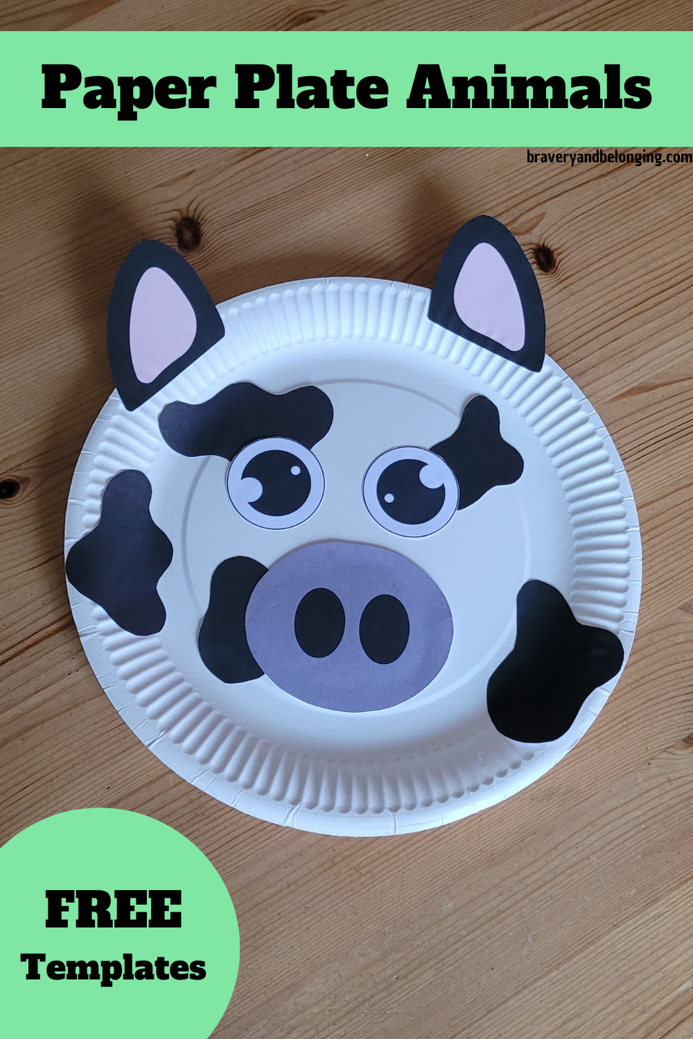 Cow Paper Plate Craft with Free Printable
