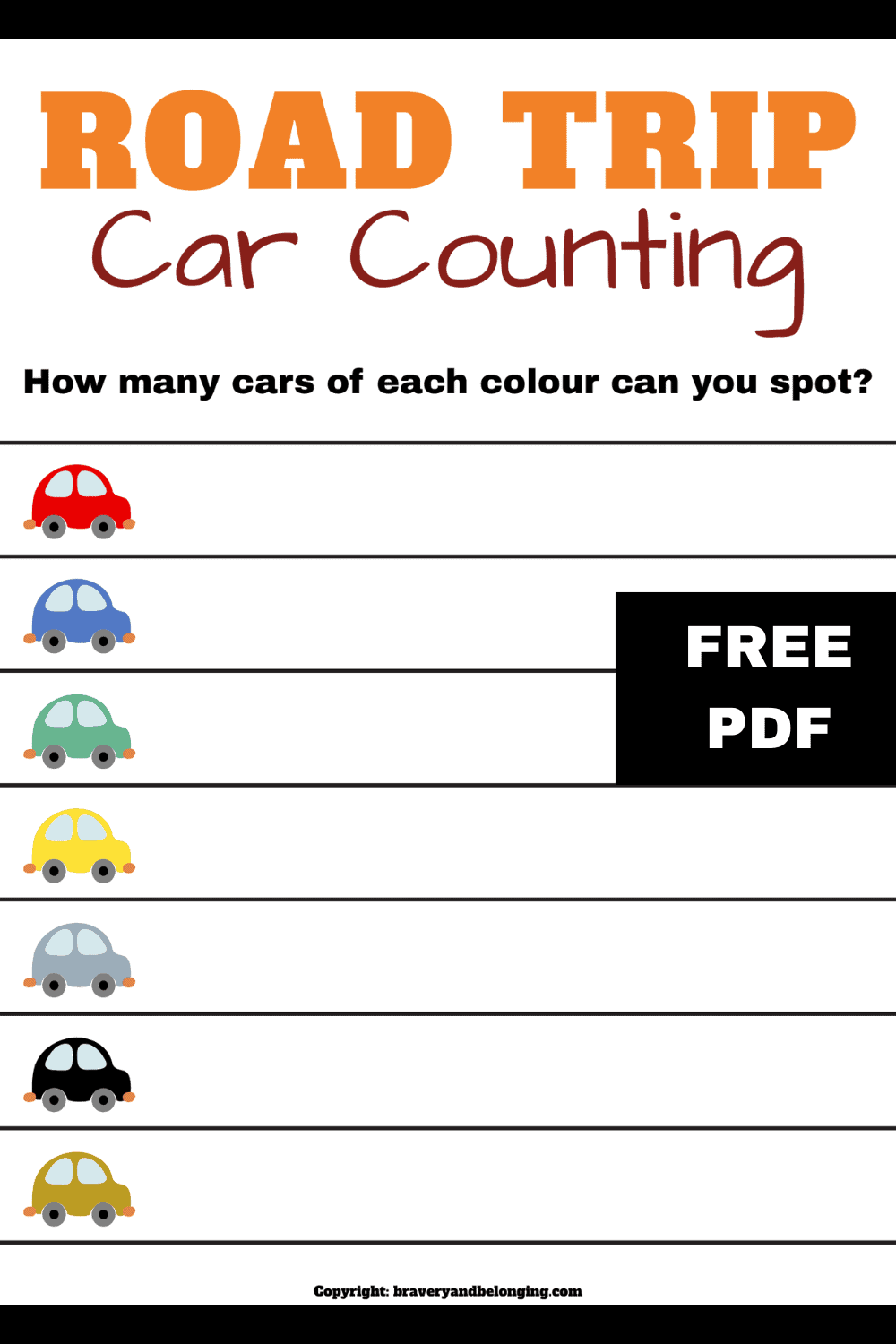 6 FREE Road Trip Printables for Kids