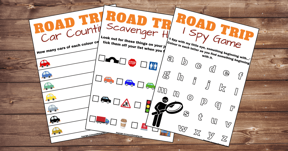 6 FREE Road Trip Printables for Kids