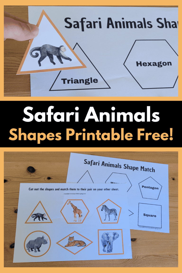 Safari Shapes Activity [Free Printable]