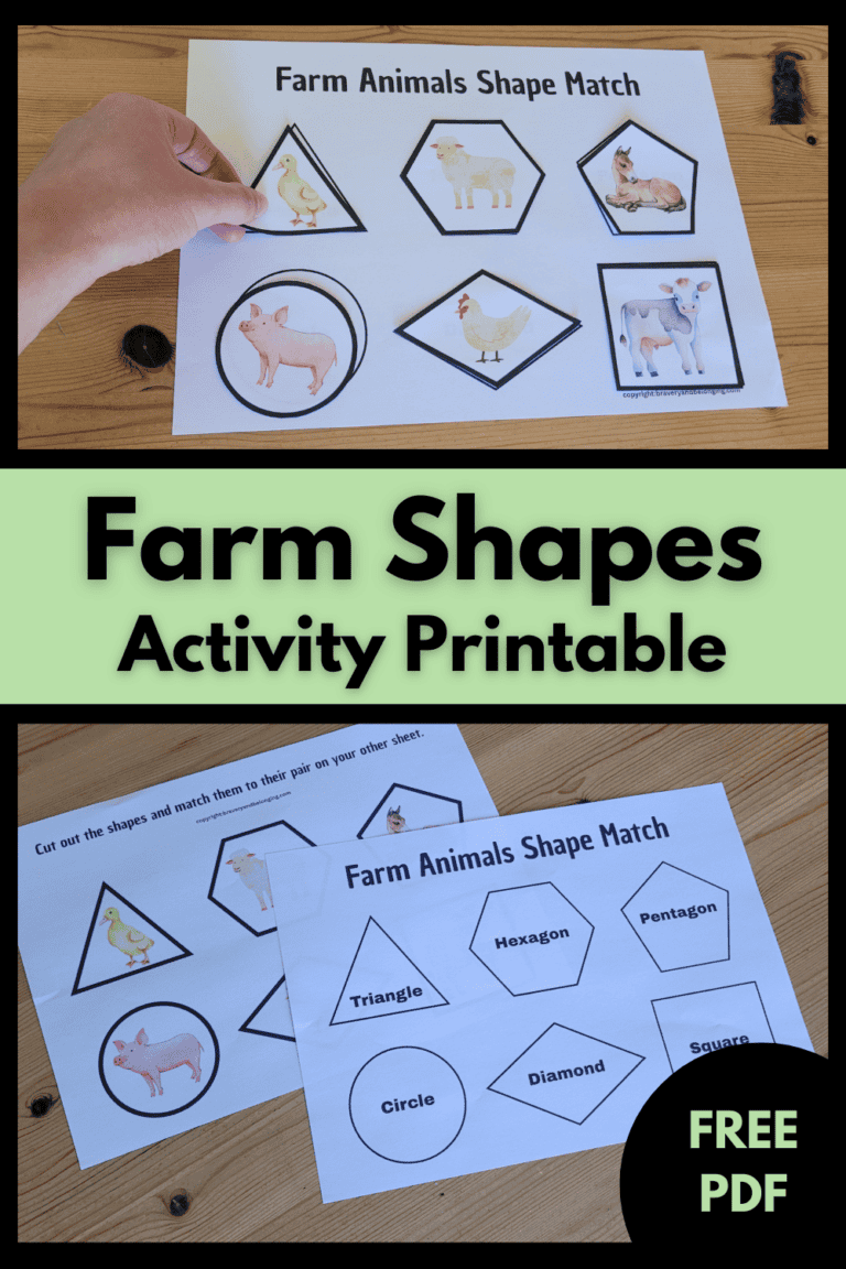 Farm Shapes Activity [Free Printable]