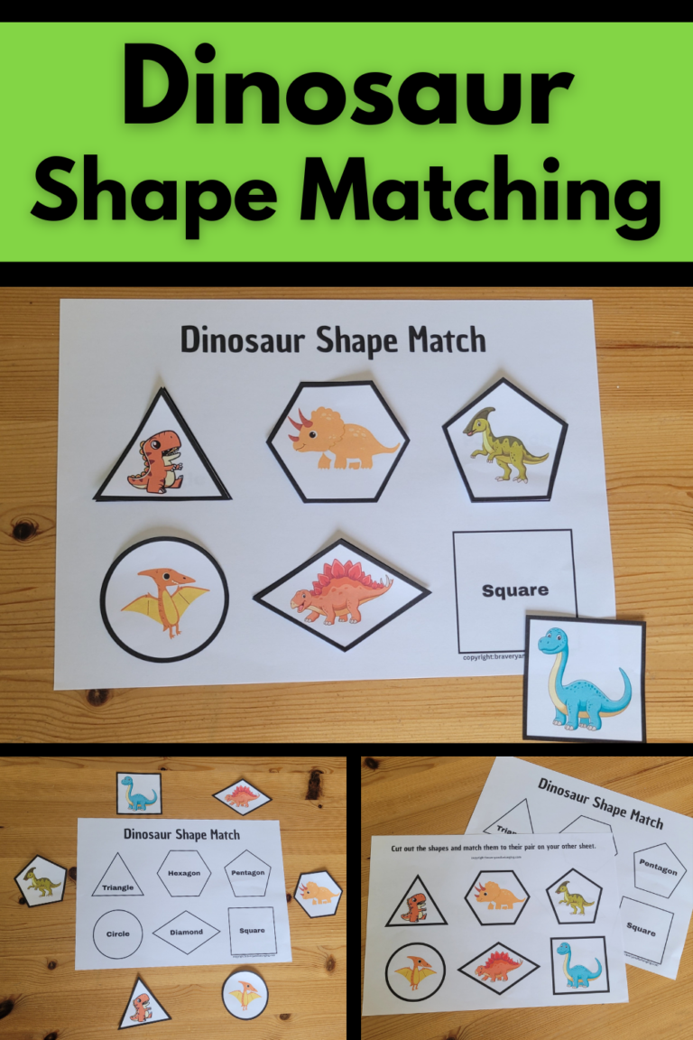 Dinosaur Shapes Activity [Free Printable]