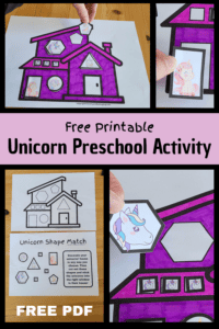 Free Unicorn Preschool Shape Activity