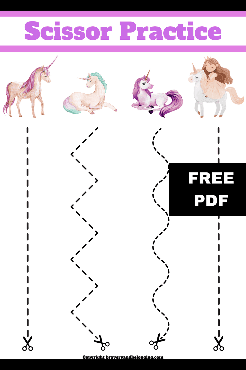 FREE Unicorn Preschool Worksheets