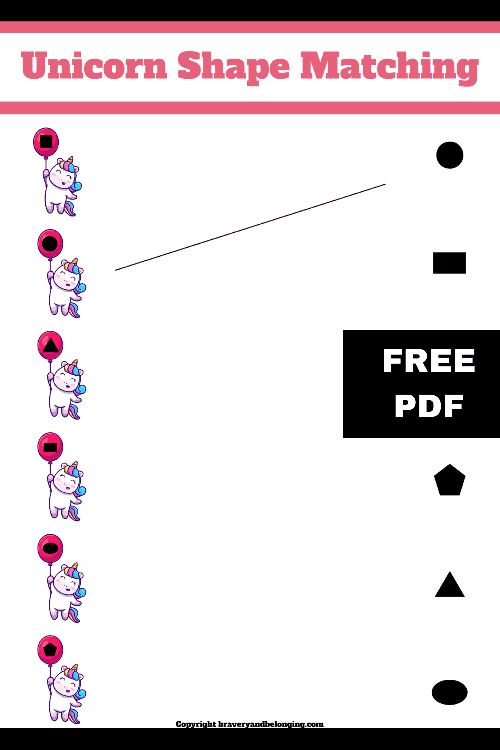 FREE Unicorn Preschool Worksheets