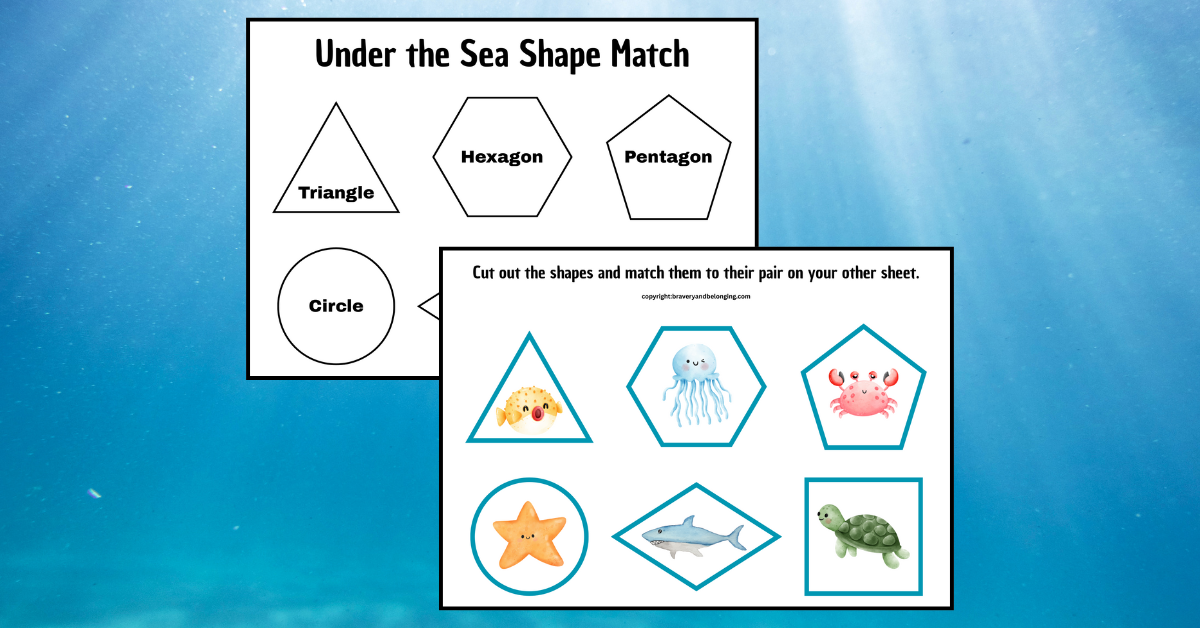 Free Under the Sea Shape Match