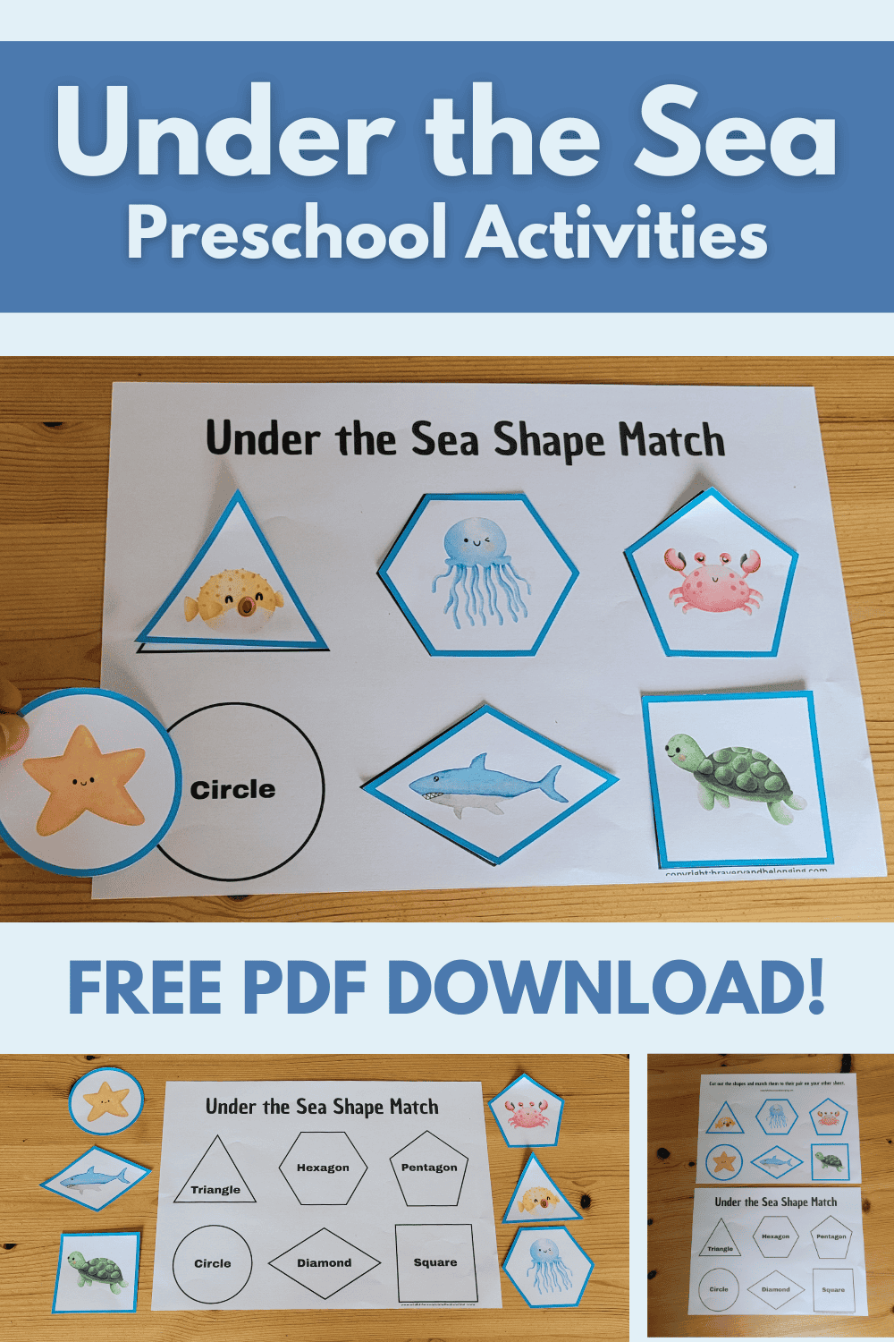 Free Under the Sea Shape Match