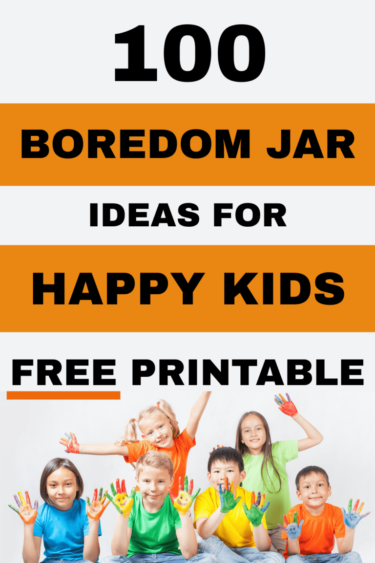 FREE Boredom Jar Ideas Printable